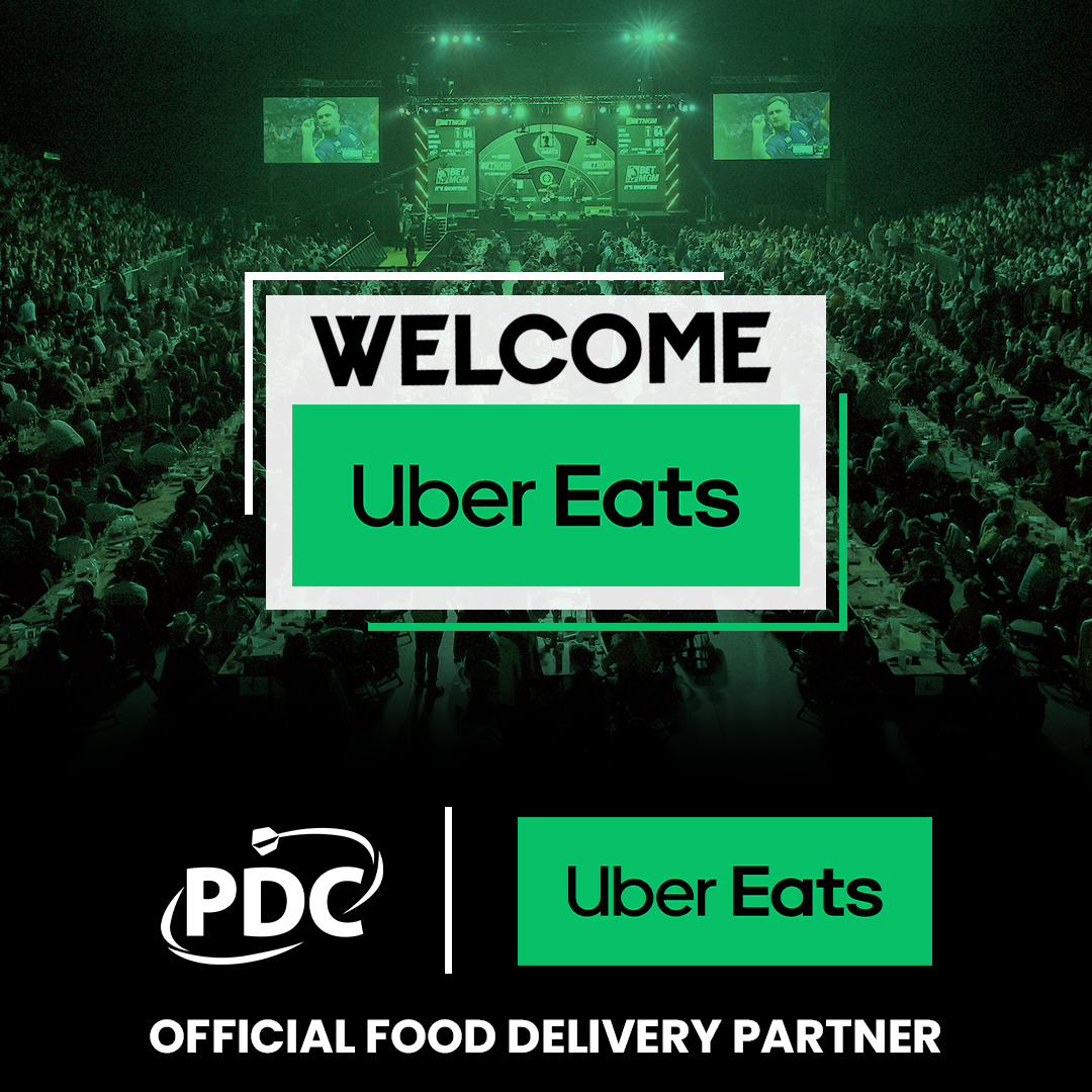 Uber Eats announced as Official Takeaway Partner of the PDC | PDC